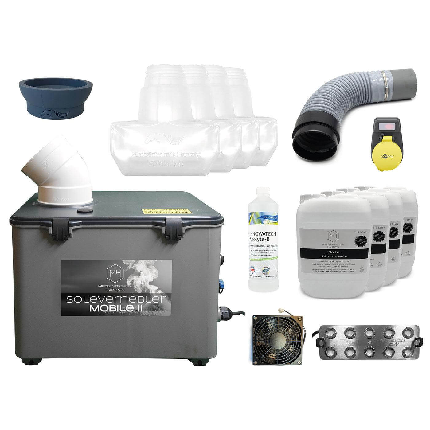 Sole Large Area Nebulizer Mobile II 50ml/min Starter Package for Salt ...